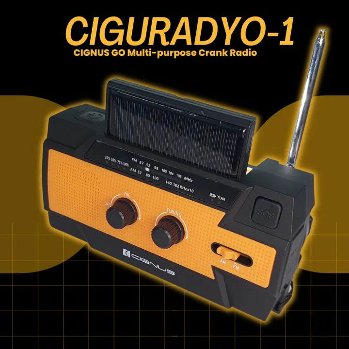 Cignus SAFE Ciguradyo-1 Cignus Go Multi-purposes Crank Radio | Lazada PH
