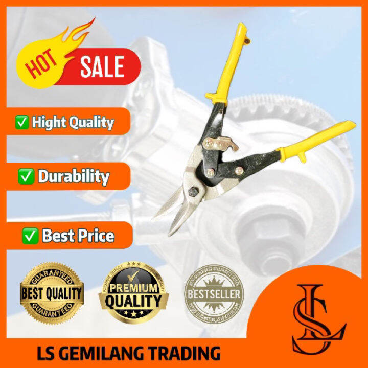 STAG 10'' ZINC CUTTER SCISSOR ZINK CUTTER GUNTING BESI yellow cutter ...