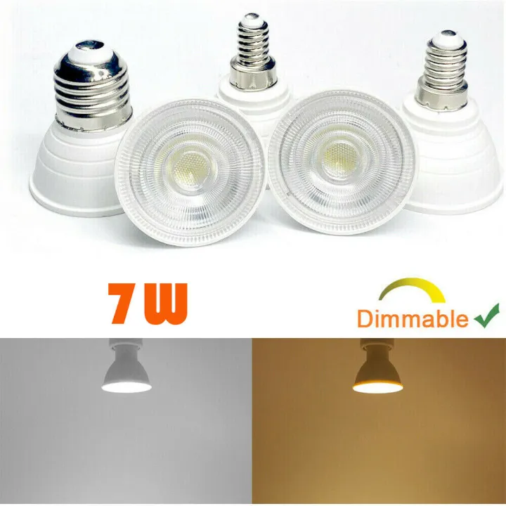 7W Dimmable LED COB Bulbs GU10 MR16 E27 E14 E12 B22 B15 Spotlight 220V 240V Lamps Cool White ...
