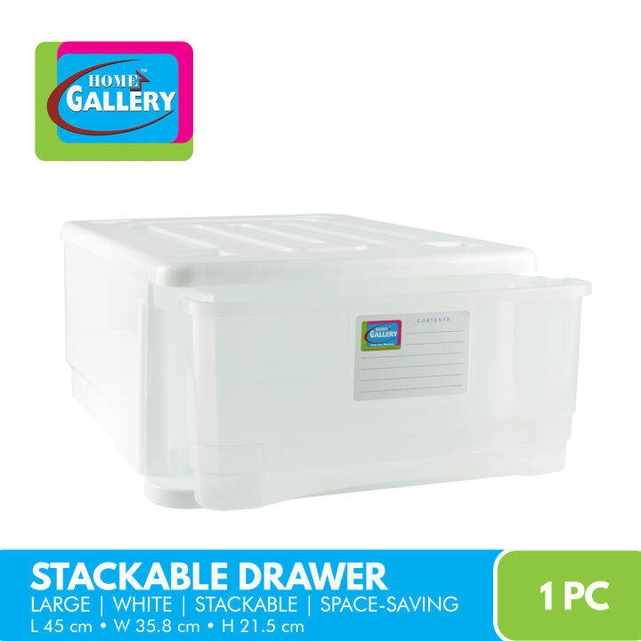 Home Gallery Stackable Drawer Single Multipurpose Organizer Storage Box ...