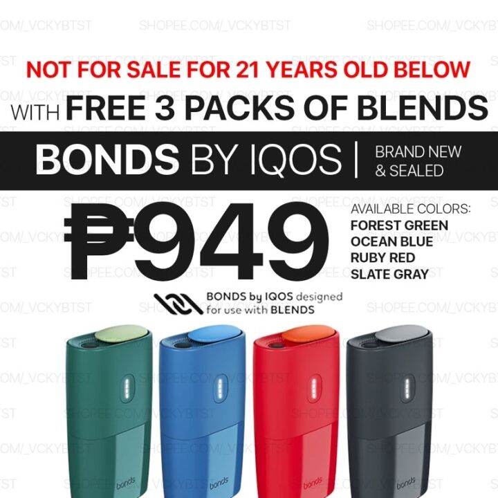 vape Bonds by Iqos free 3 packs Blend | Lazada PH