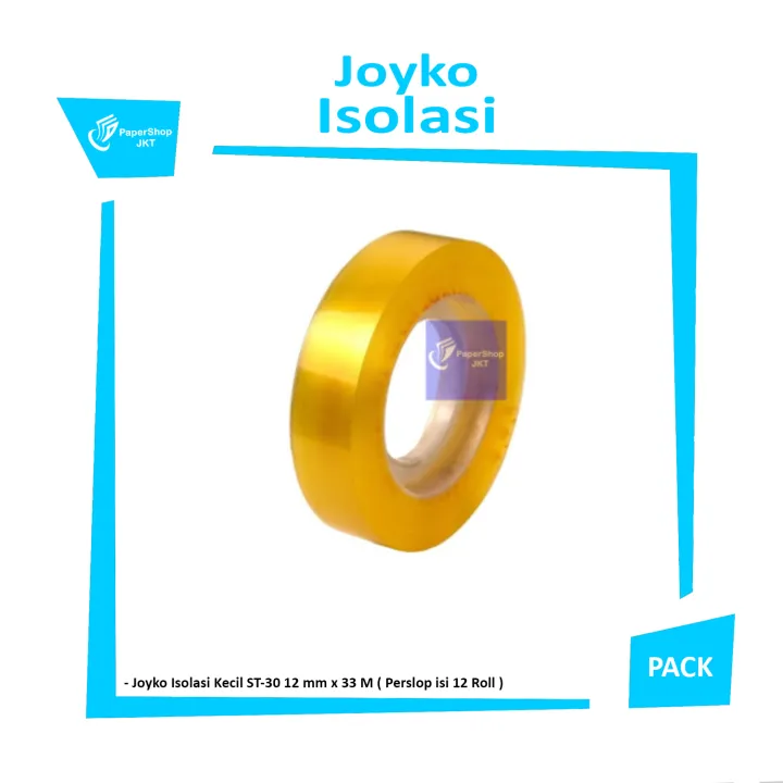 Joyko Isolasi Kecil ST-30 12mm x 33Mtr ( Perslop isi 12 Roll ) | Lazada ...