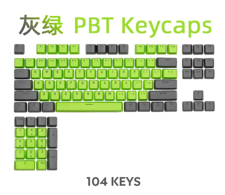 GPlanet เซ็ตปุ่มคีย์แคป 104 คีย์ PBT Backlight Keycaps ไฟลอด สำหรับคีย์ ...