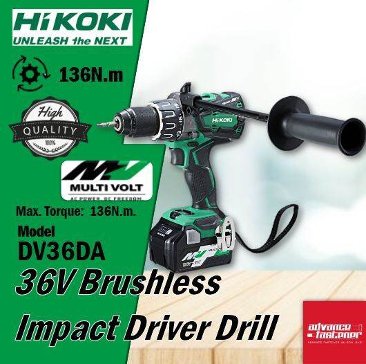 HIKOKI DV36DA MULTI VOLT 36V Brushless Impact Driver Drill **FOC 2 ...