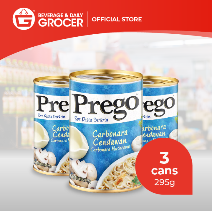 Prego Carbonara Mushroom Pasta Sauce (3 x 295g) 3 Cans | Lazada