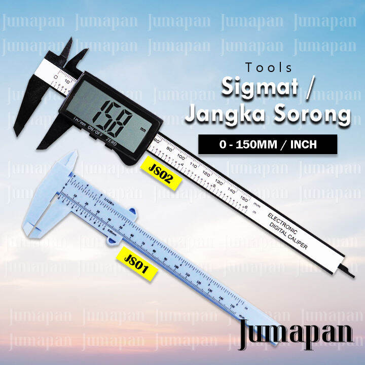 Jangka Sorong Sigmat Vernier Caliper Sketmat Digital Manual | Lazada Indonesia