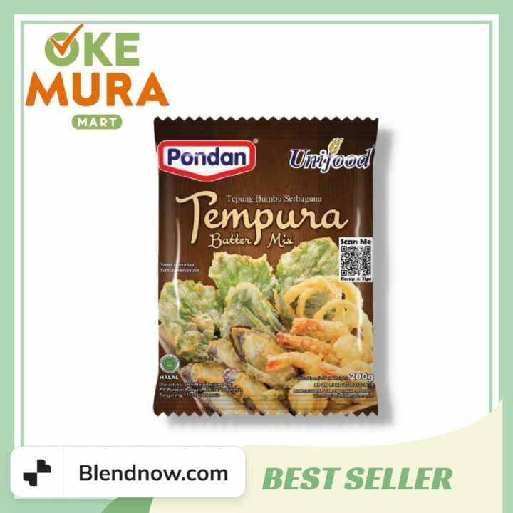 Pondan Unifood Tepung Bumbu Tempura 200gr/tepung instant/siap pakai/tepung masakan termurah ...