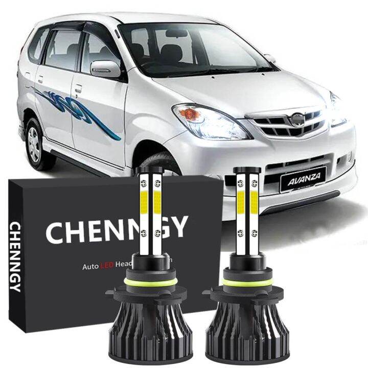 New หลอดไฟหน้า LED 9-32V 6000K สําหรับ Toyota Avanza F600 (ปี 2003-2011 ...