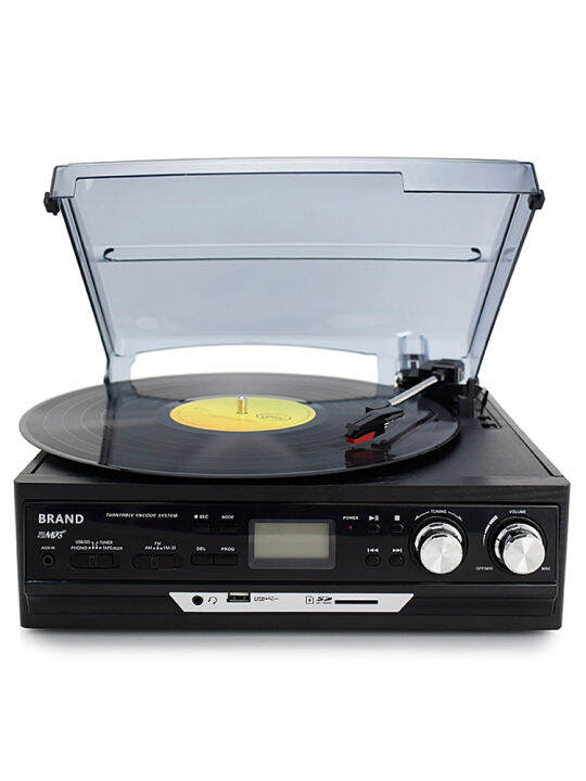 LoopTone 3-Speed Vinyl LP Record Players Bluetooth Turntable Player W ...