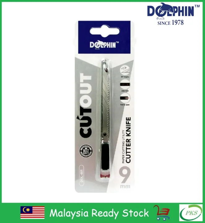 Dolphin Auto Lock Cutter 9mm Blade (DOL-481) | Lazada