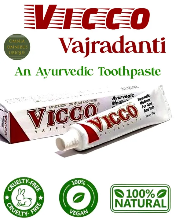 ️ [Vegan ] Vicco Vajradanti * Pure Herbal Toothpaste Flouride-Free 200g ...