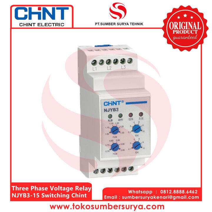 Phase Failur / Three phase voltage relay NJYB3 15 / NJYB315 CHINT | Lazada Indonesia