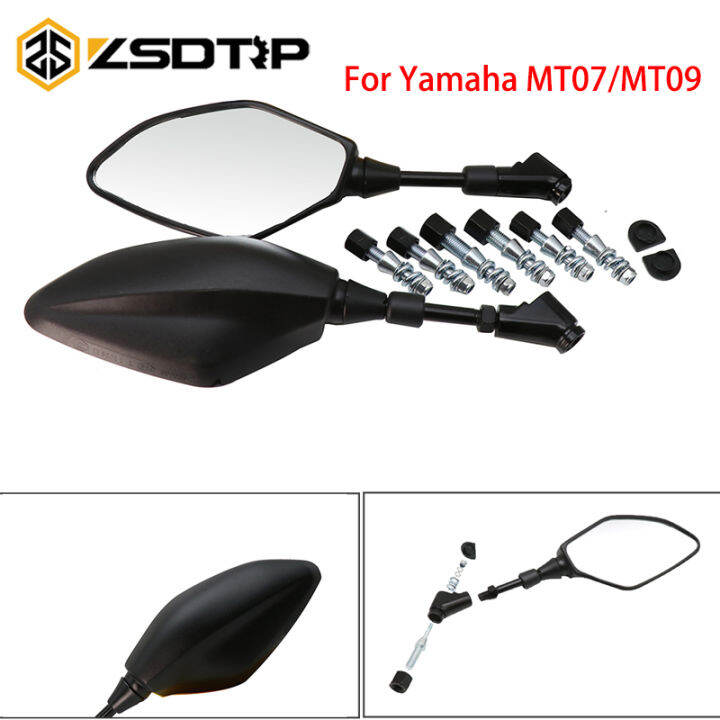 ZSDTRP Motorcycle Rearview Mirror For Yamaha MT01 MT03 MT07 MT09 FJ-09 ...