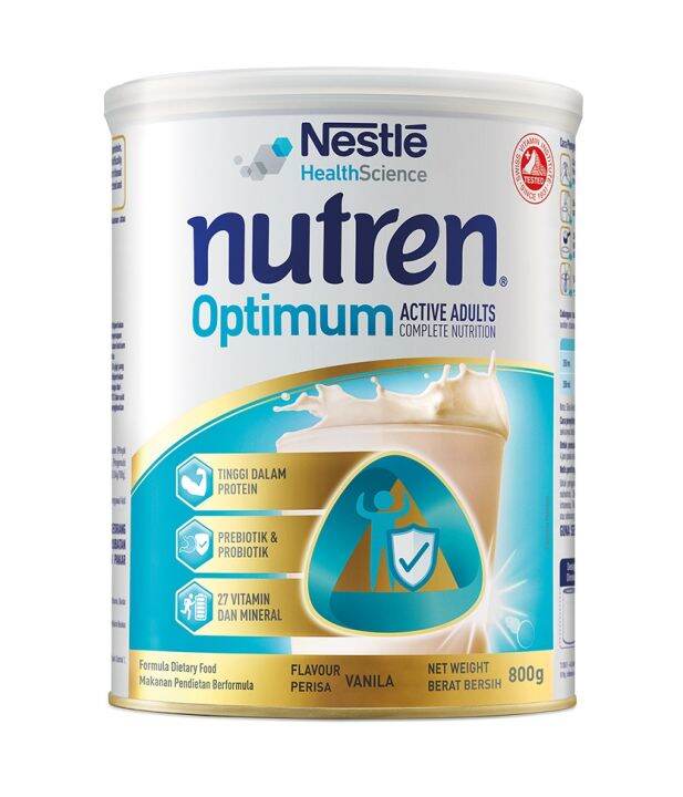 Nutren Optimum Active Adults Complete Nutrition 800g | Lazada