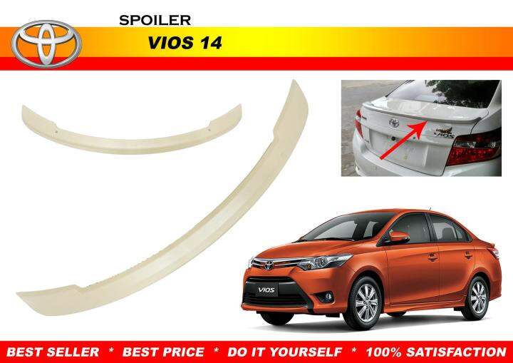 Toyota Vios 2014 - 2018 A Rear Spoiler Wing Unpainted / Ducktail ...
