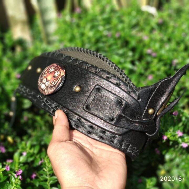 Topi Blangkon Jawa Kulit Asli Ikat Kepala Jawara Pria Kujang | Lazada ...