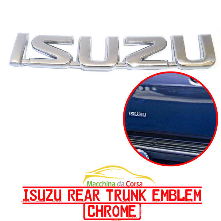Isuzu Rear Trunk Emblem Badge for isuzu Cars (Chrome Coated) | Lazada PH