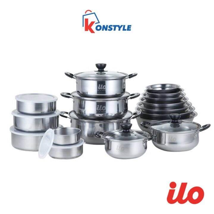 ilo 27-Piece Stainless Cookware Set | Lazada PH