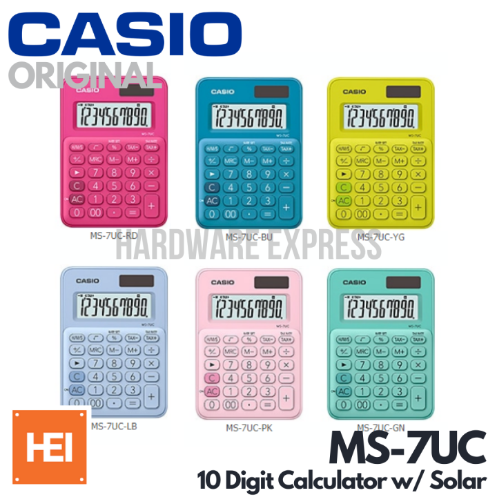 Casio Calculator 10 Digit Calculator MS-7UC 100% Original Authentic ...
