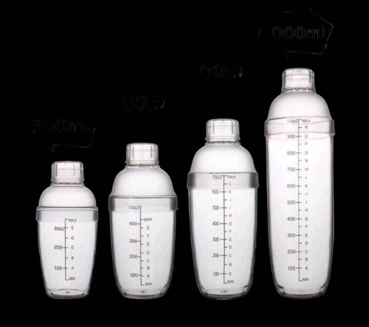 High Quality Acrylic Cocktail PC Shaker with Label for Milktea, Milk ...