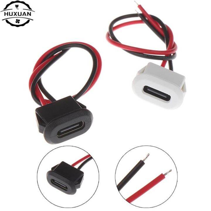 ۞ 1pc 2 Pin USB-C Type Waterproof USB Connector Direct Compression ...