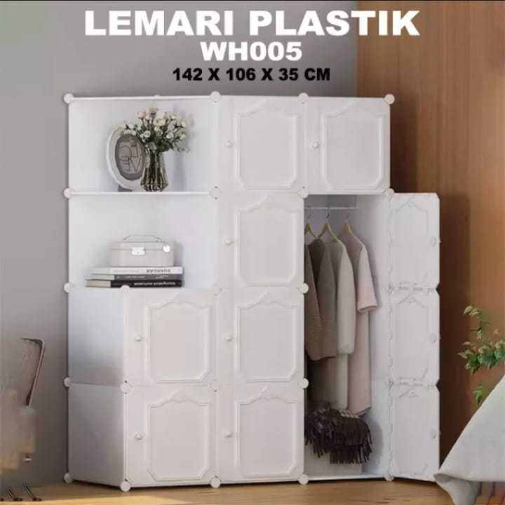 NEW!! Termurah Lemari Plastik Portable Lemari Pakaian Serbaguna 10 ...