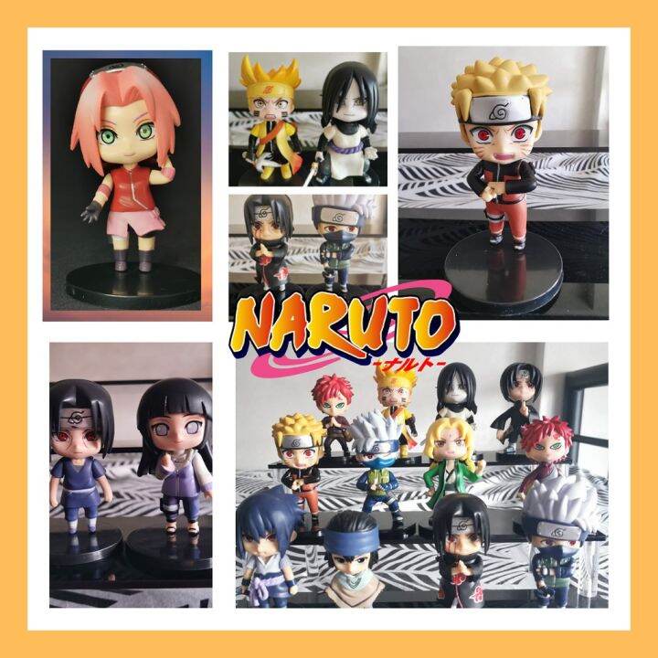 ☜Naruto action figure toy display sasuke sakura chibi jiraiya hinata ...