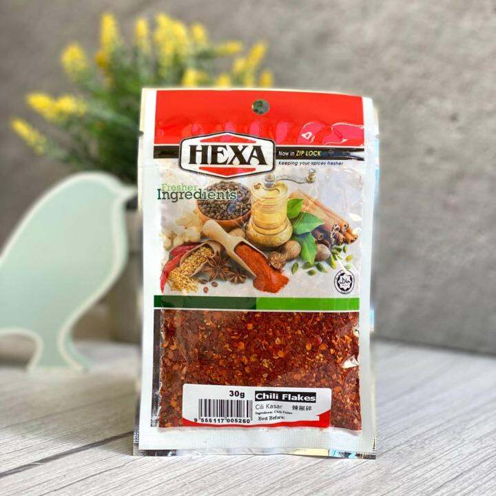 HEXA HALAL Dried Chili Flakes 30gm Serpihan Cili Kering | Lazada