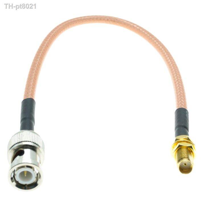 RG142 Double cable BNC MALE to SMA Female Nut Bulkhead Jumper RF Coaxial Extension | Lazada.co.th