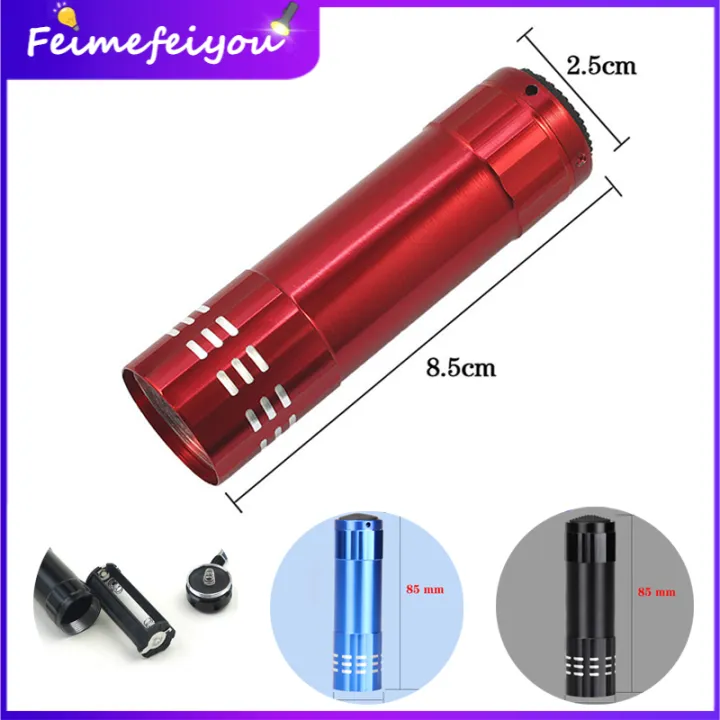 LED Flashlight, 9 LED Mini flashlight glare small flashlight, Use AAA ...