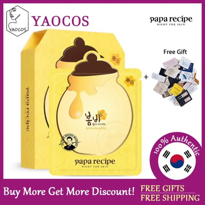 [papa recipe] Bombee Honey Facial Mask 25g*10Sheet | Lazada PH