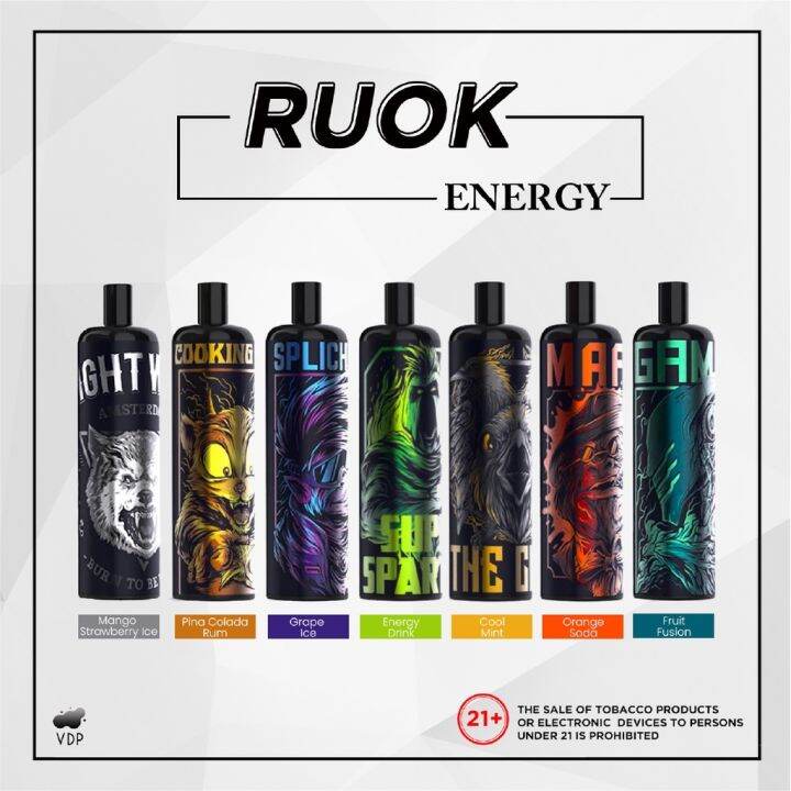 red58 RUOK ENERGY Disposable Rechargeable 5000 Puffs Pods | Lazada PH