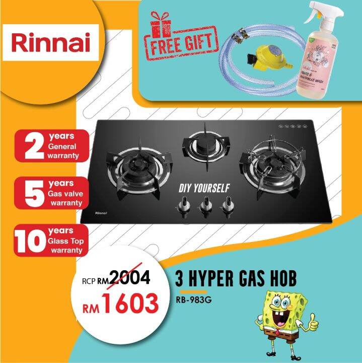 Rinnai Table Top cooker / Home stove / Flexible Burner / Tiga tungku ...