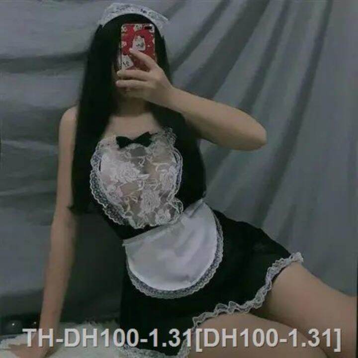 ↂ DH100-1.31 ชุดคอสเพลย์สาวอวบชุดนอนเซ็กซี่ cosplay ชุดแม่บ้านสาวอวบ L-XXXL 45-105kg ชุดครีม ...