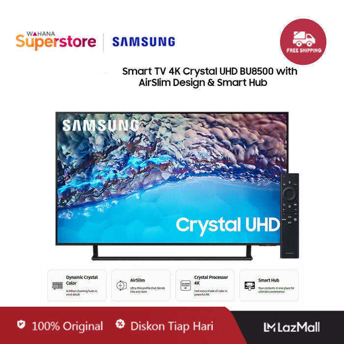 Samsung Crystal UHD 4K LED Smart TV (2022) 50" - 50BU8500 | Lazada Indonesia
