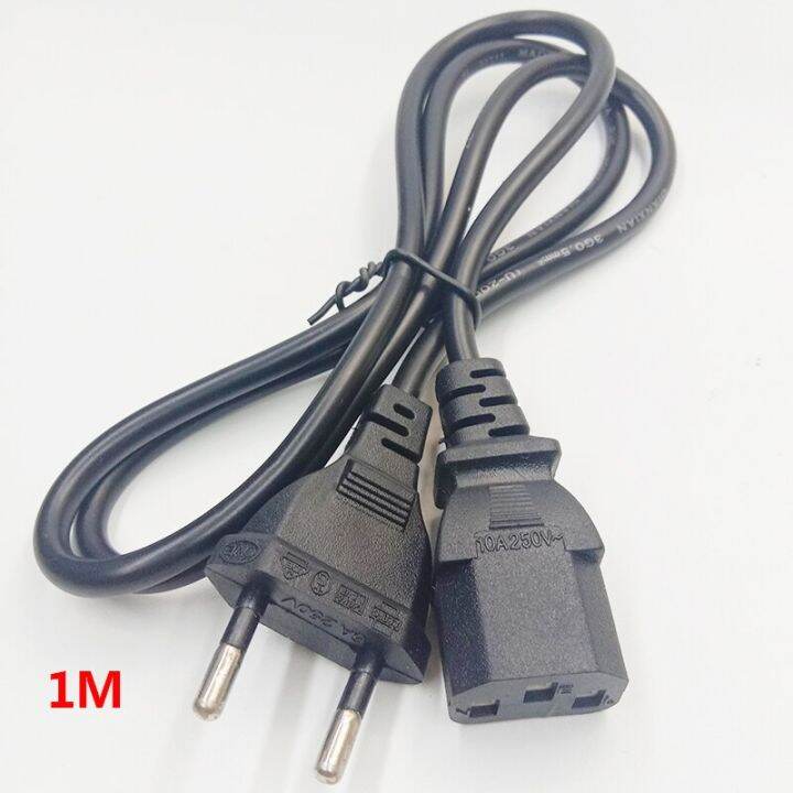 EU Euro Power Cord Plug IEC C13 Adapter Extension Cable For Desktop PC ...