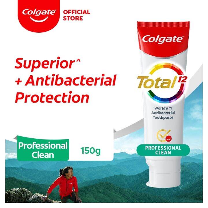 Colgate Total Professional Clean Multi-Benefit Antibacterial Toothpaste ...