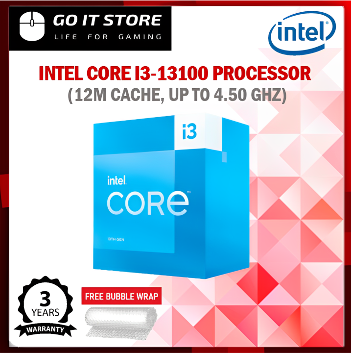 Intel Core I3-13100 / I3-13100F (NO GRAPHIC) LGA1700 Processor (12MB CACHE, UP TO 4.50 GHz ) I3 ...