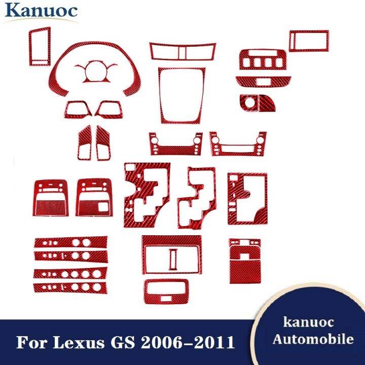 Carbon Fiber Red Stickers Car Interior Decorative Accessories For Lexus ...