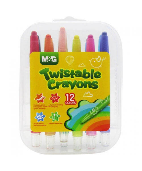 M&G Twistable Crayon 12 Colors AGMX332 | Lazada PH