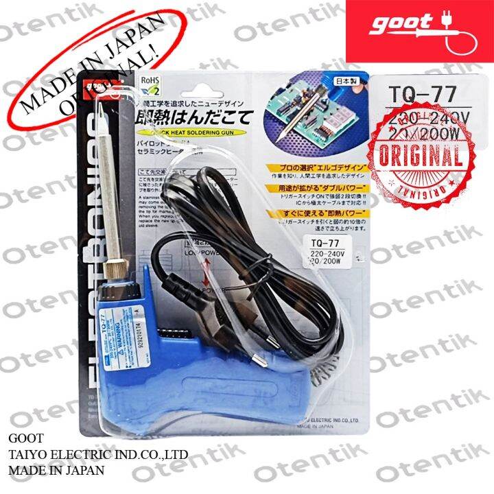 GOOT - SOLDER TEMBAK TQ-77 - SOLDER PISTOL 220-240V - GOOT QUICK HEAT ...