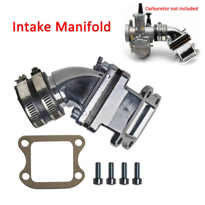 Motorcycle Carburetor Carb Inlet Manifold Intake Pipe + 35mm Carburetor ...