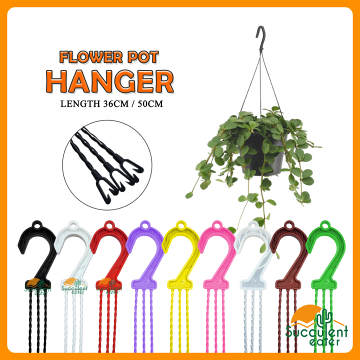 Hanger Plastic Flower Pot Octo Gafri Tali gantung Pasu Garden Home Deco ...