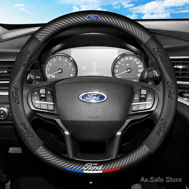 【Ax·safe】Ford leather carbon fiber steering wheel cover Everest ...