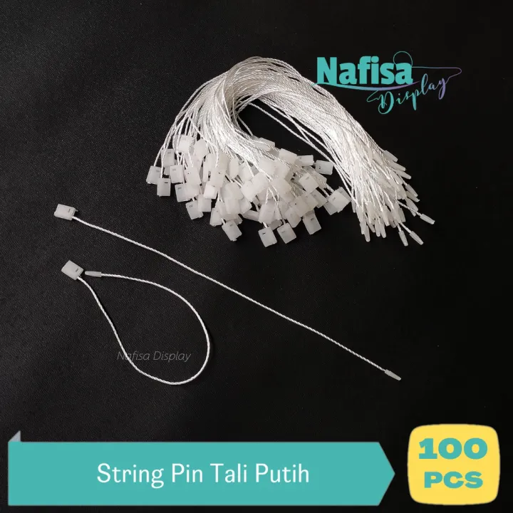 Tali Hang Tag Loop Lock Pin Putih Untuk Label Pakaian Isi 100 Pcs ...