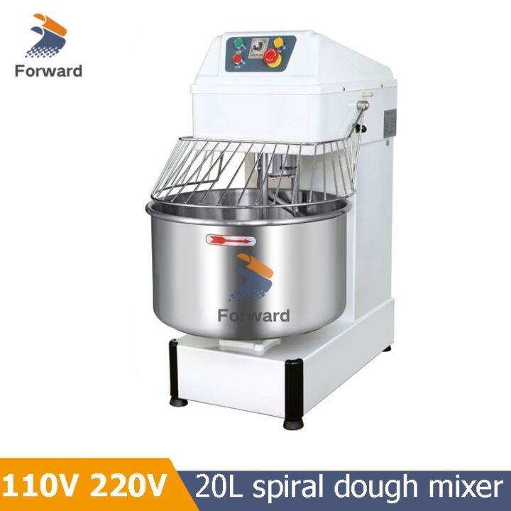 Industrial 110V 220V Big Bowl 20L Food Dough Processor Mixer Spiral ...