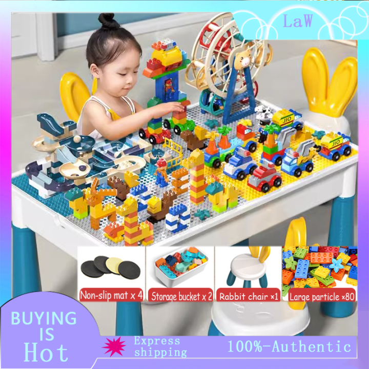 Building block table children's toy table large particle boys and girls ...