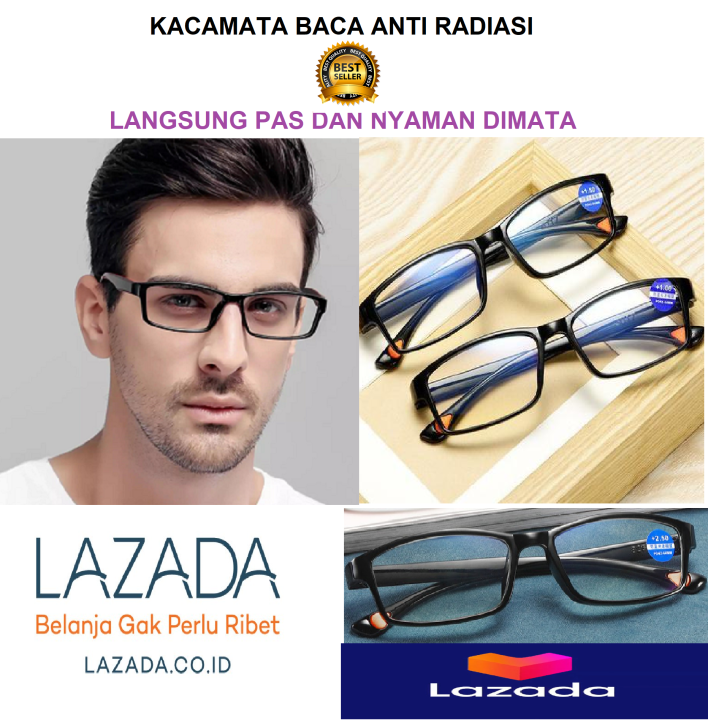 [ SELALU TERMURAH ] Kacamata baca lensa plus pria // Kacamata Baca ...