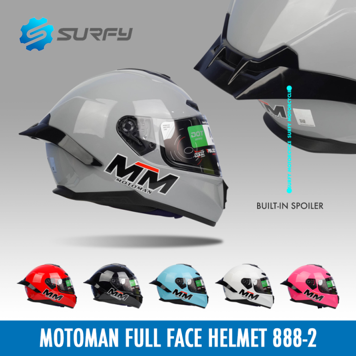MTM Helmet Motoman Full Face Helmet XL 60-62cm S-888-2 With ICC Sticker ...