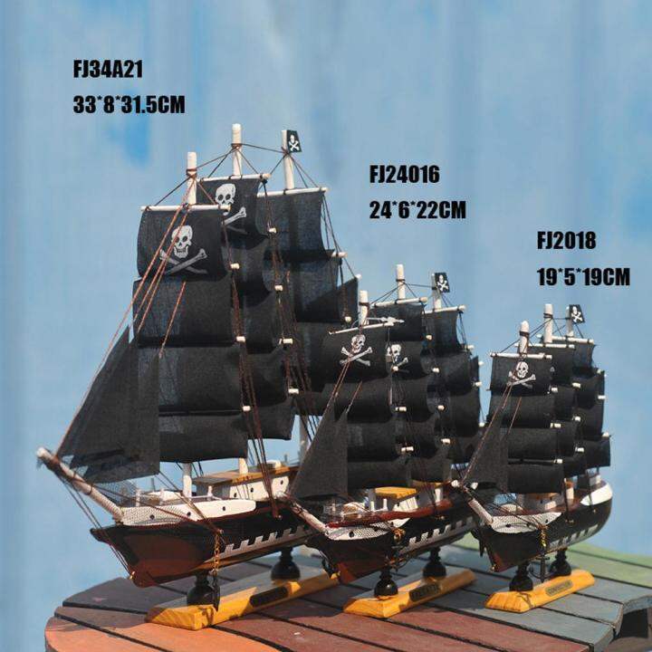 Office Sailing Toy Home Decor Wooden Gift European Desktop Kids Boat ...